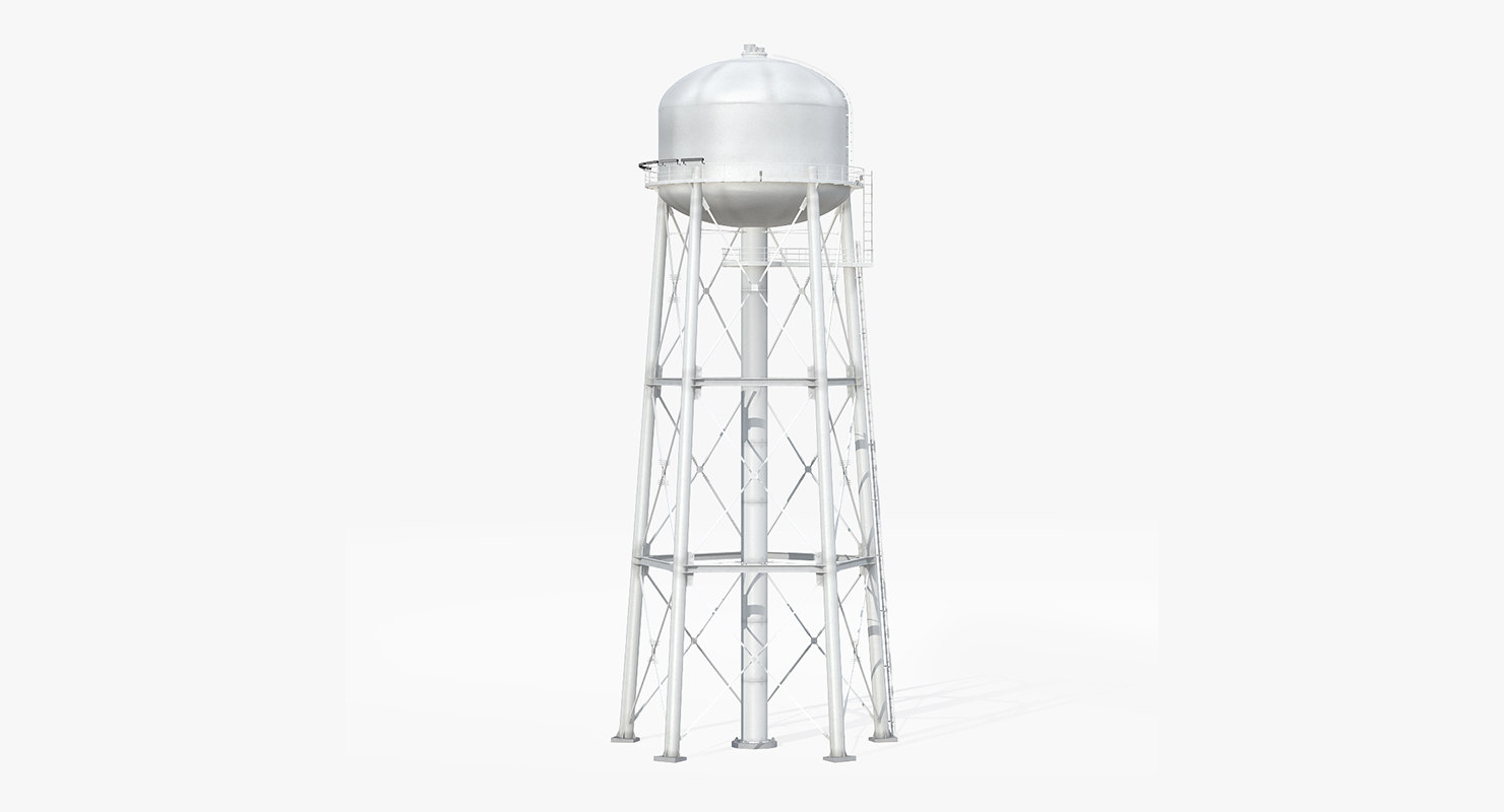 Water storage tower 3D - TurboSquid 1412722