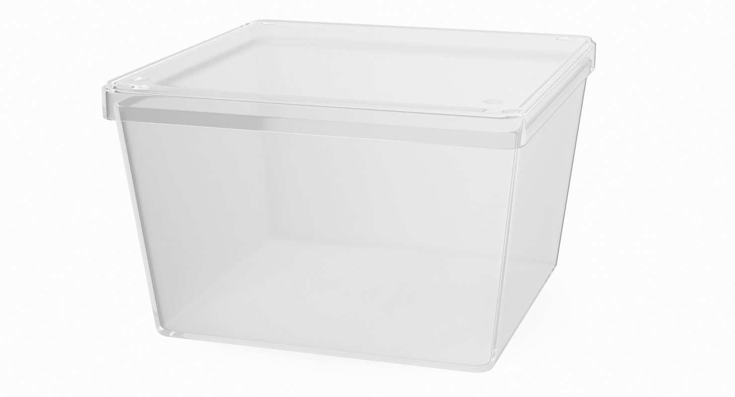 Square plastic box 3D model - TurboSquid 1412696