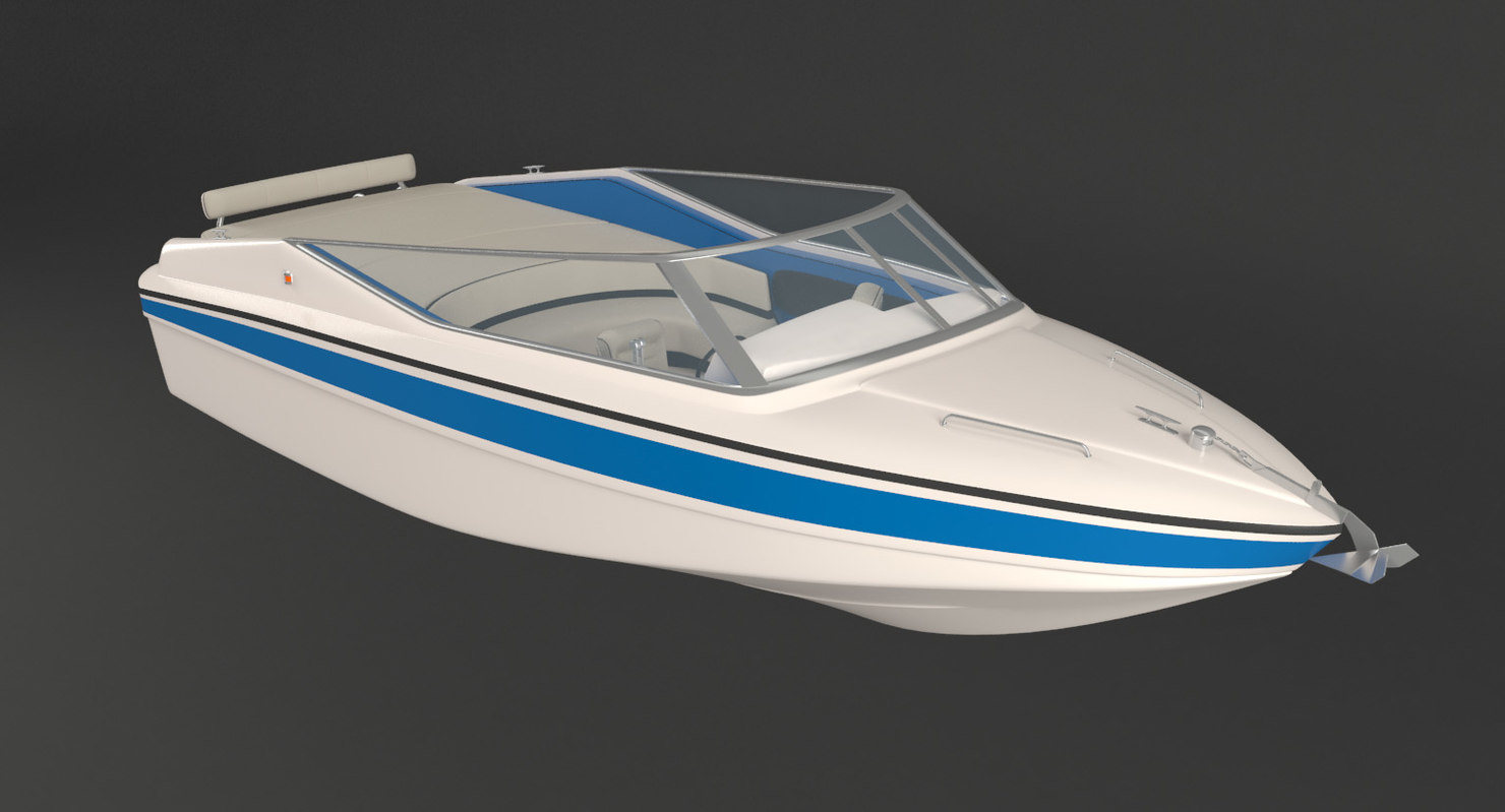 Powerboat speedboat 3D model - TurboSquid 1412098