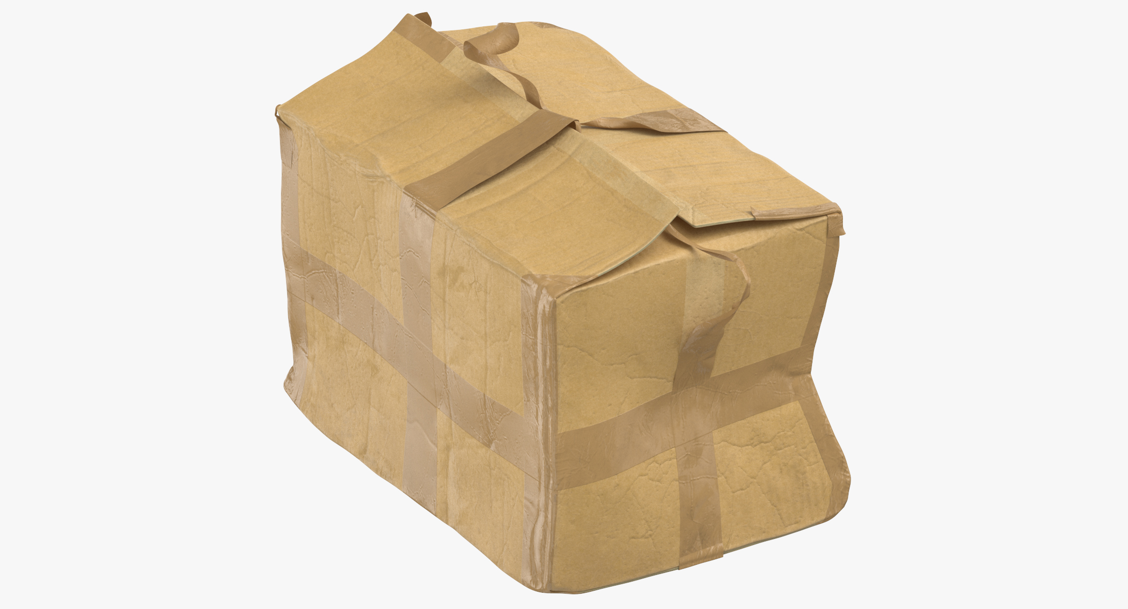 3D model old damaged cardboard box - TurboSquid 1412090