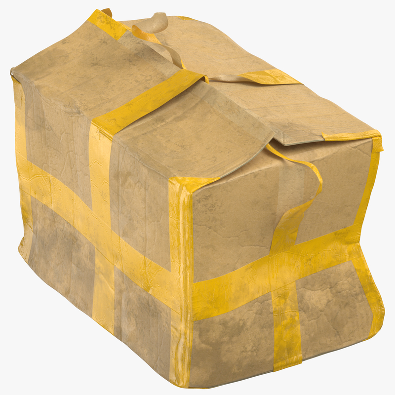modèle 3D de Vieux ruban de carton sale endommagé, jaune - TurboSquid ...