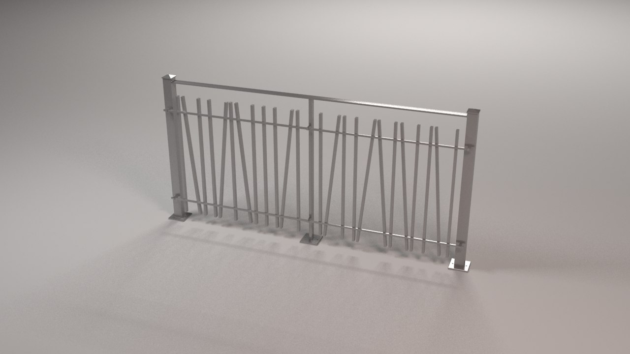 Steel railing 3D - TurboSquid 1412360