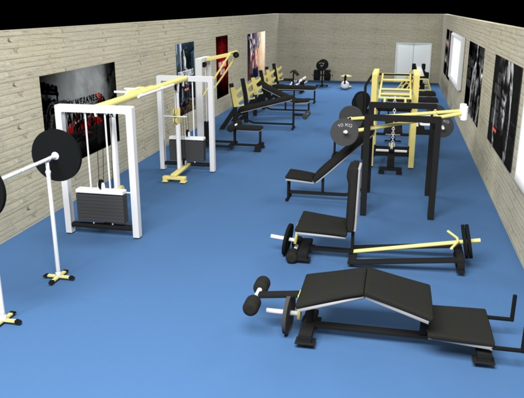 Gym interior 3D model - TurboSquid 1412340