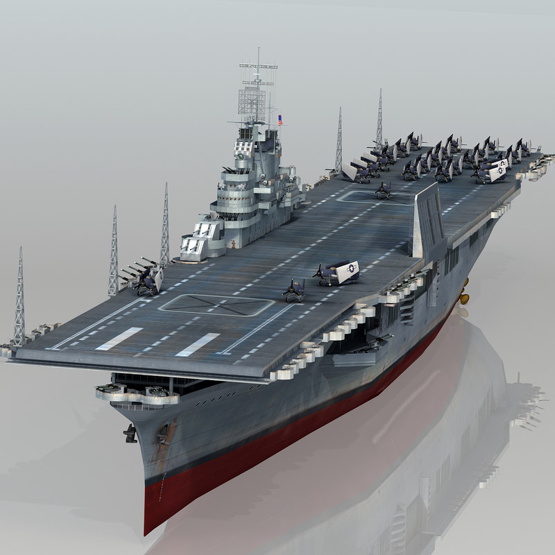 3D uss intrepid cv-11 cv model - TurboSquid 1412371