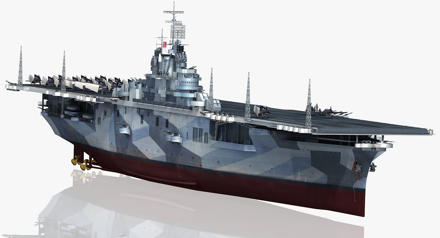 Uss intrepid cv-11 1944-1945 3D - TurboSquid 1412568