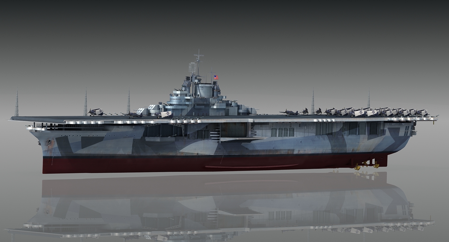 Uss intrepid cv-11 1944-1945 3D - TurboSquid 1412568