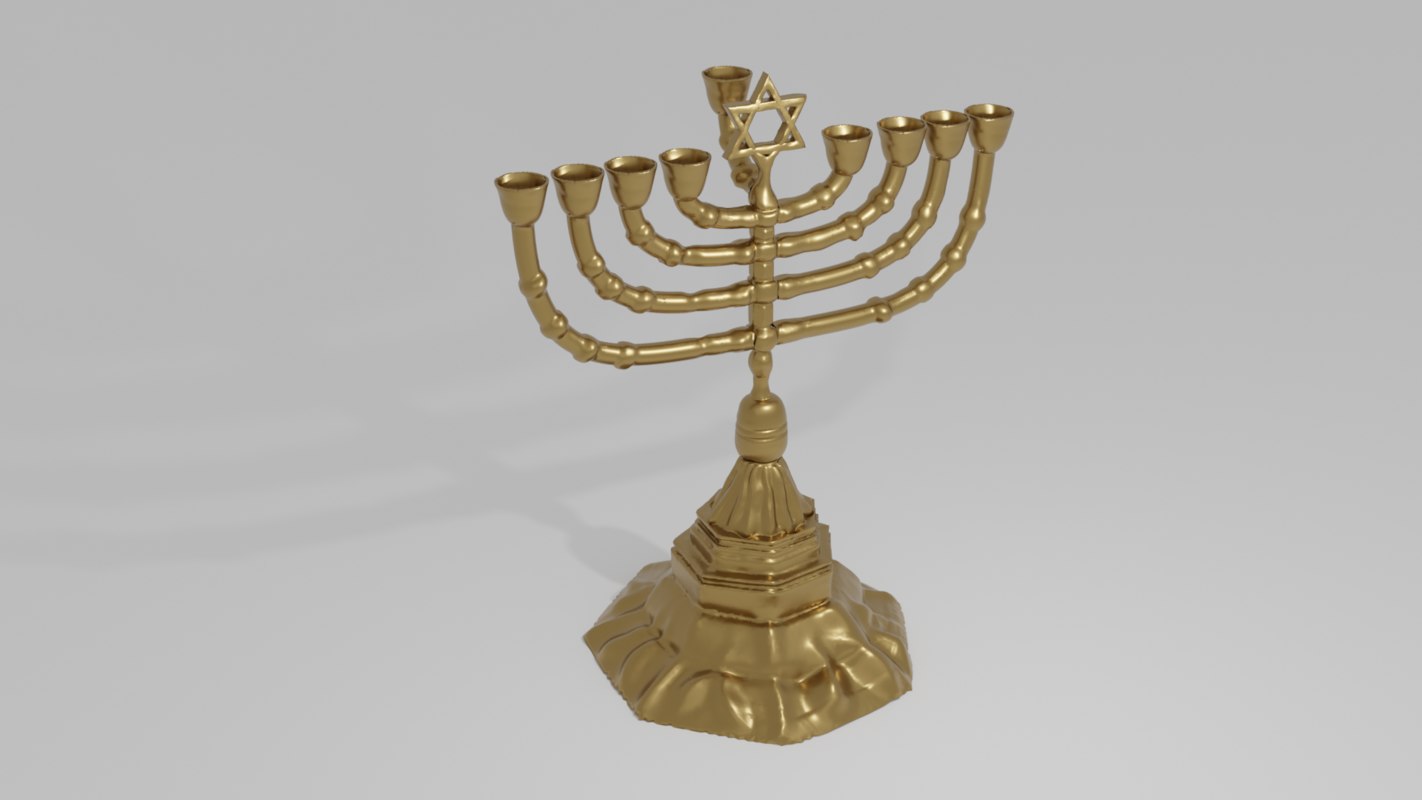Modello 3D Menorah Candelabro ebraico tradizionale - TurboSquid 1412781