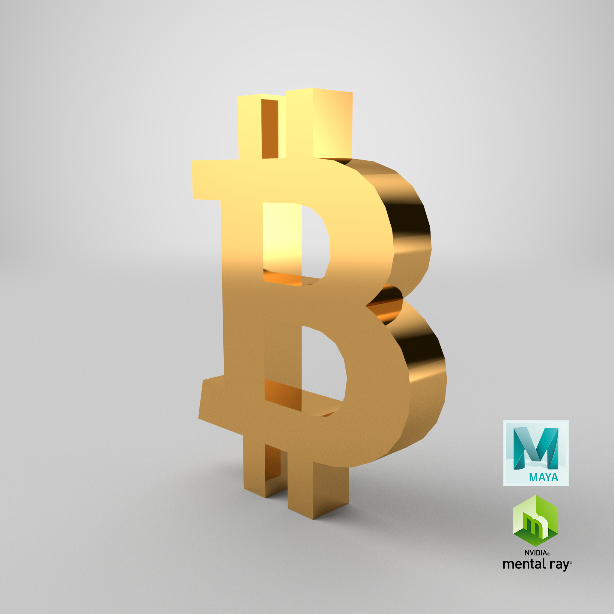 3D model bitcoin symbol - TurboSquid 1239206