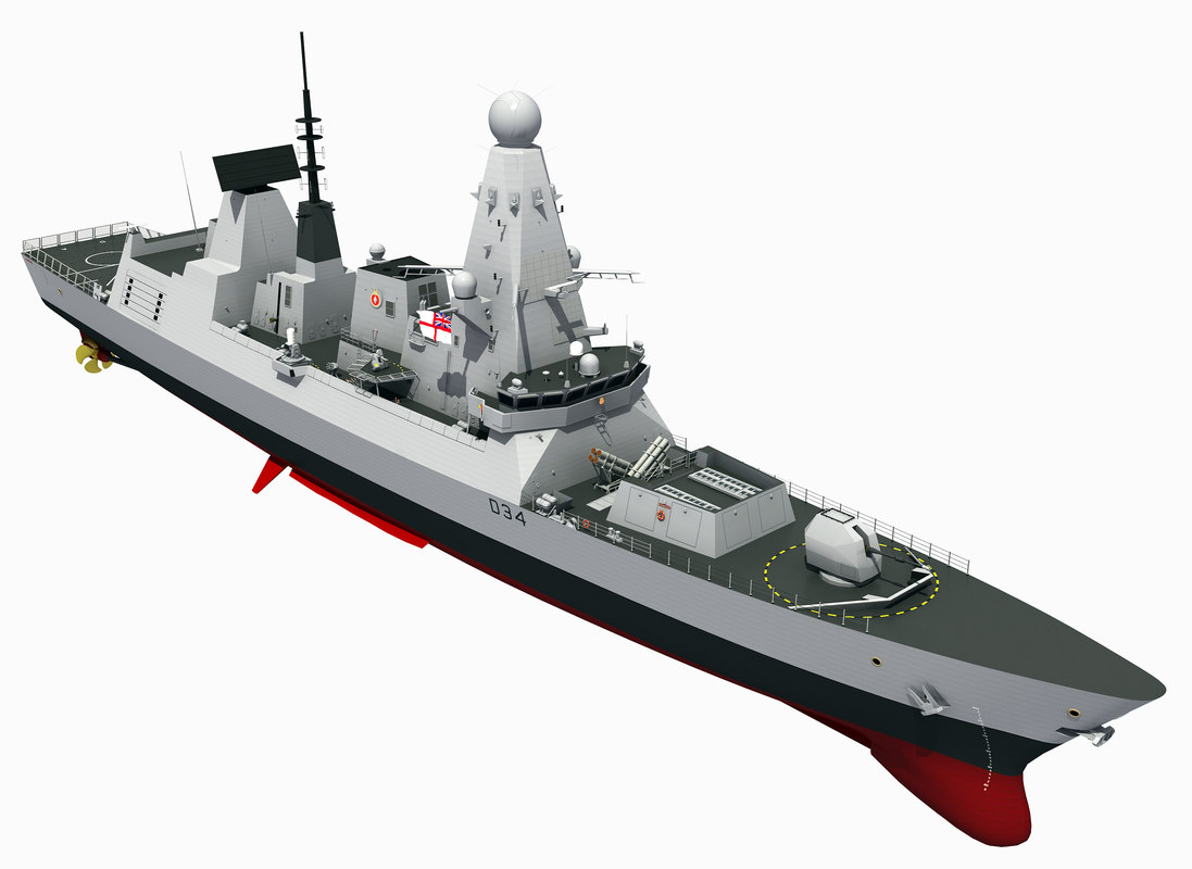 Uk hms diamond 3D model - TurboSquid 1413026