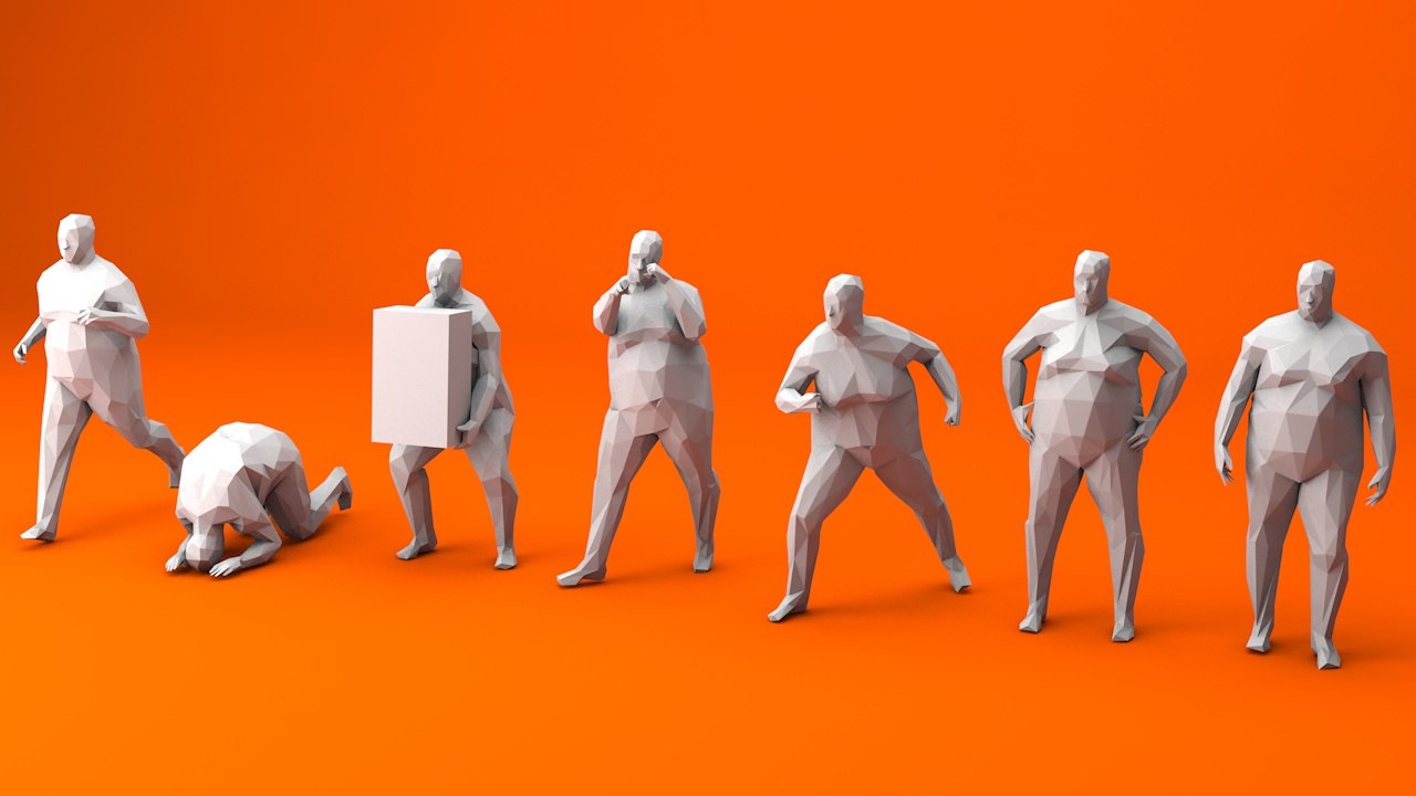 3D 7 fat man model - TurboSquid 1413087