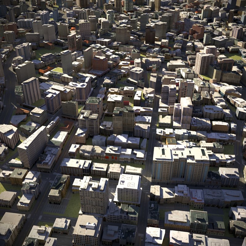 3D town city cityscape - TurboSquid 1413195