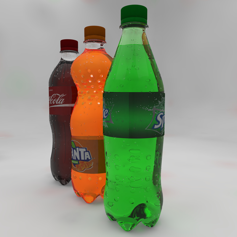 3D soda bottles - TurboSquid 1413326