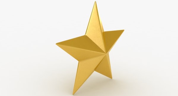 Gold star model - TurboSquid 1413482