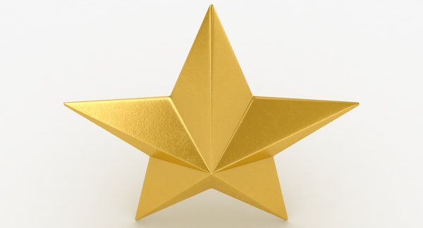 Gold star model - TurboSquid 1413482