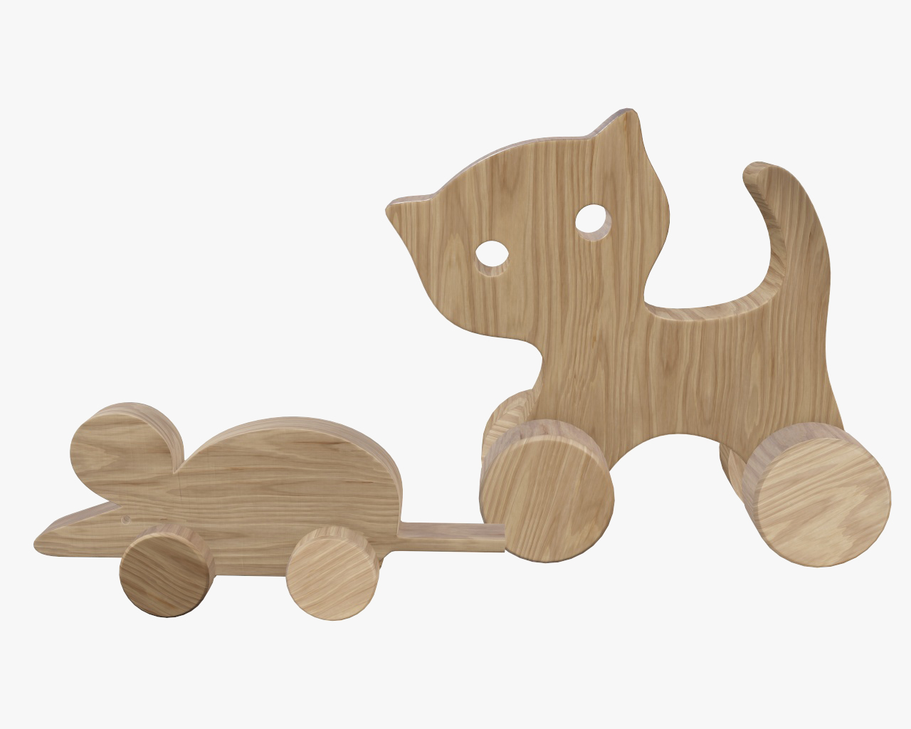 3D wooden wood cat - TurboSquid 1413542