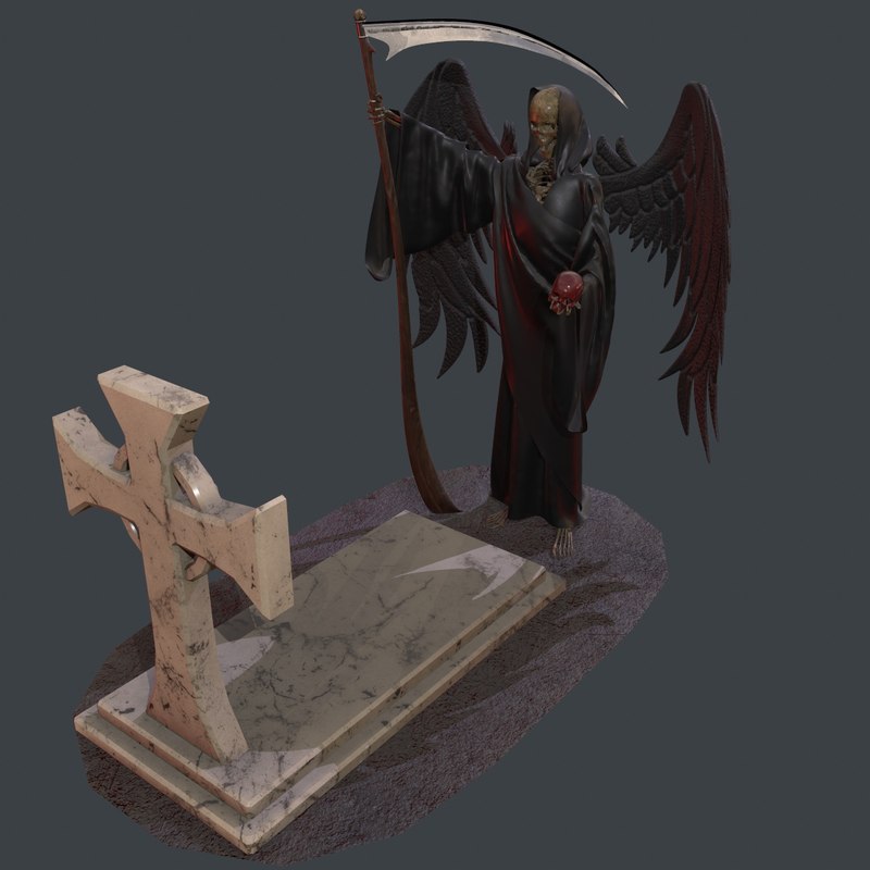 Statue angel death 3D model - TurboSquid 1413632