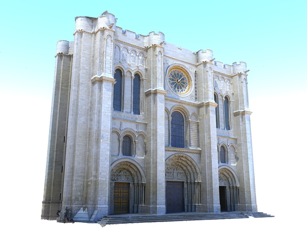 3D cathedral facade architecture - TurboSquid 1413719