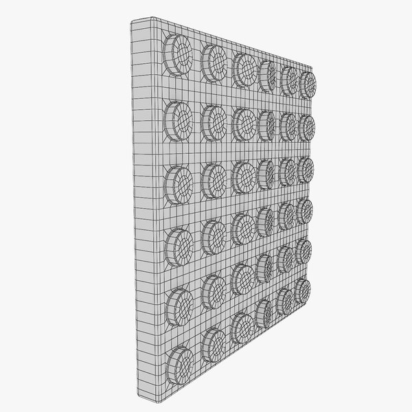 Golden seamless wall panel 3D model - TurboSquid 1413750