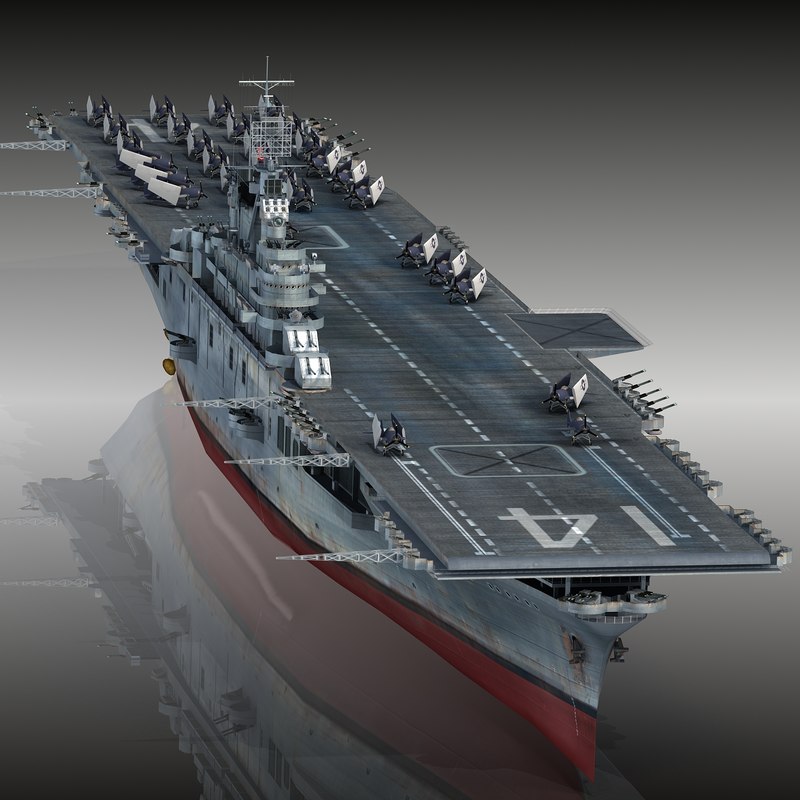 3D uss ticonderoga cv-14 cv model - TurboSquid 1413873