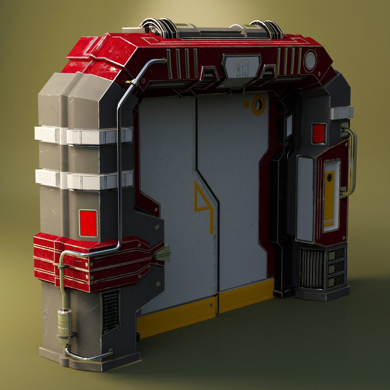 Free 3D sci-fi gate - TurboSquid 1413863