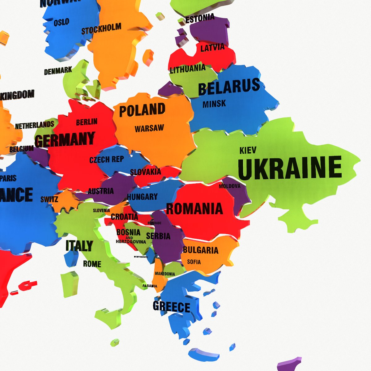 3D maps europe - TurboSquid 1413942