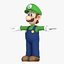 nintendo video character luigi 3d model
