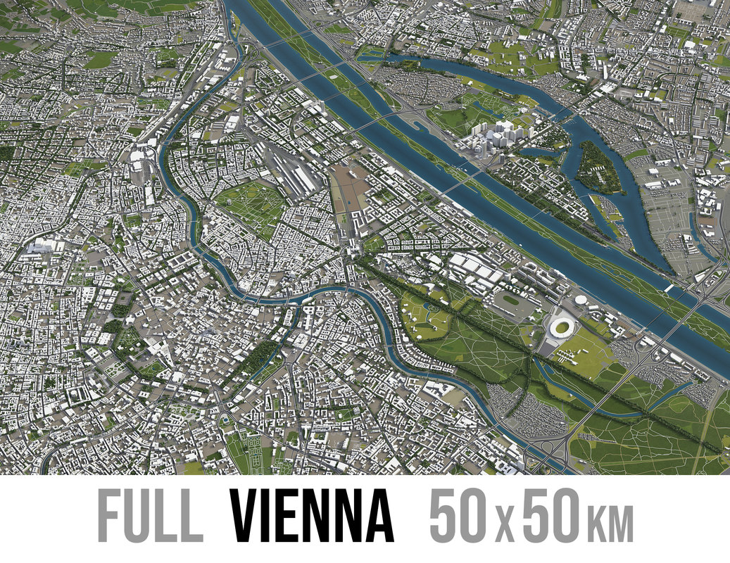 3D vienna area urban - TurboSquid 1334764