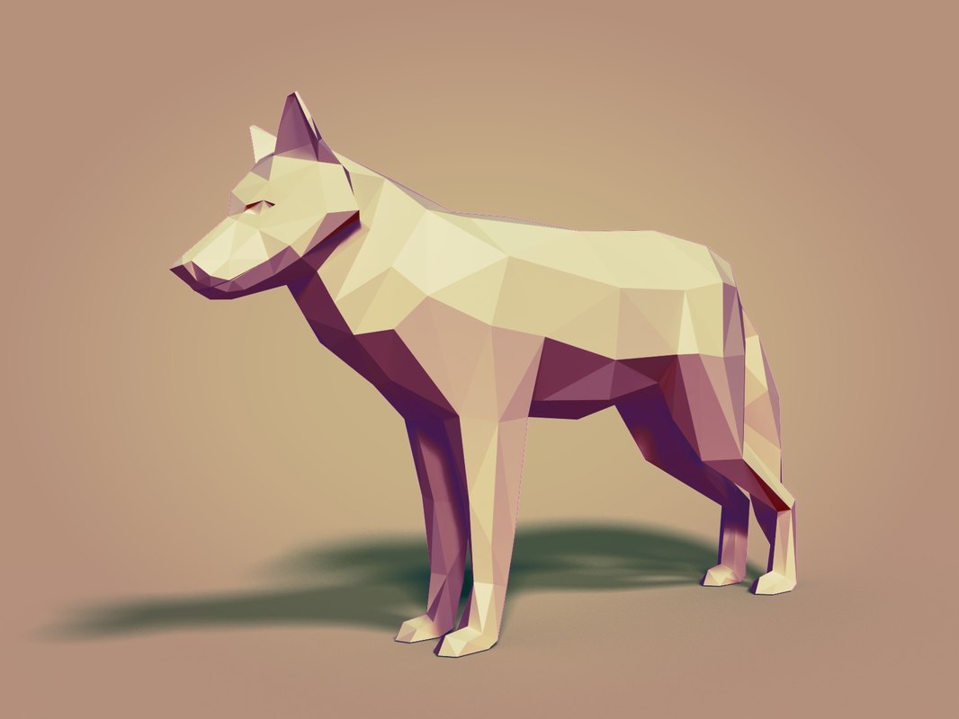 modelo 3d LOWPOLY lobo de dibujos animados - TurboSquid 1294797
