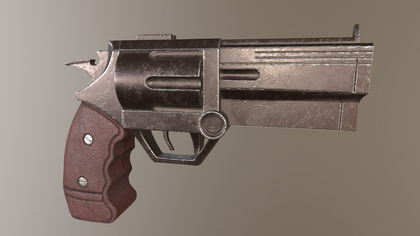 Stylized revolver 3D model - TurboSquid 1414559