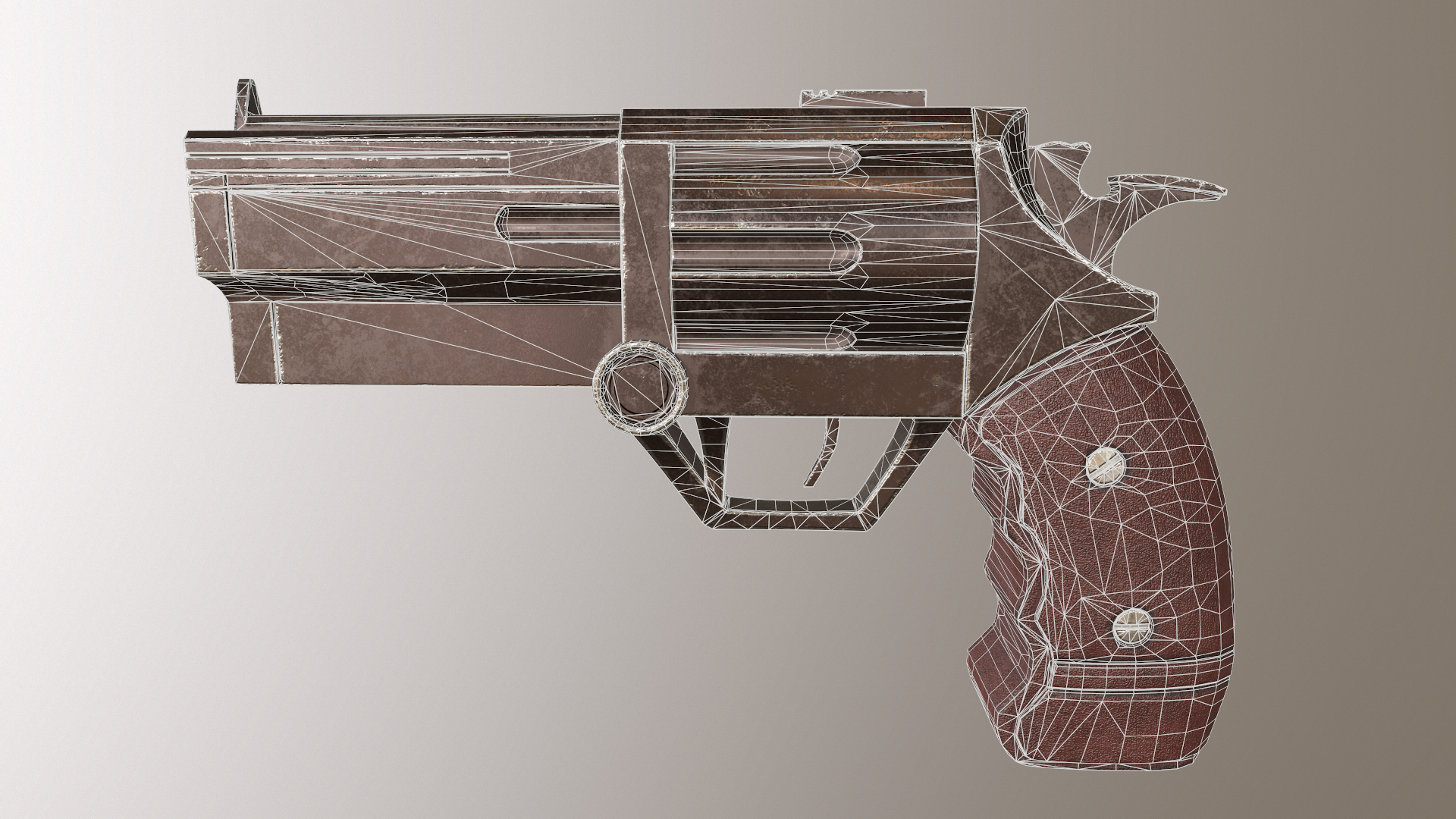 Stylized revolver 3D model - TurboSquid 1414559
