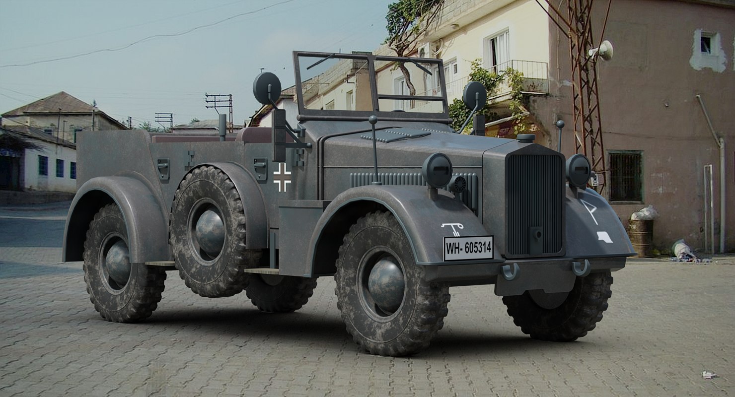 ww2 german horch kfz 3d 3ds