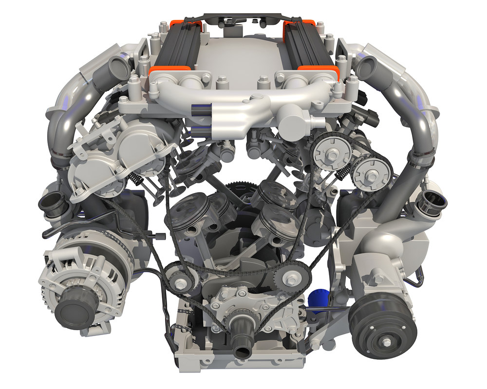 V6 engine cutaway 3D model - TurboSquid 1414605