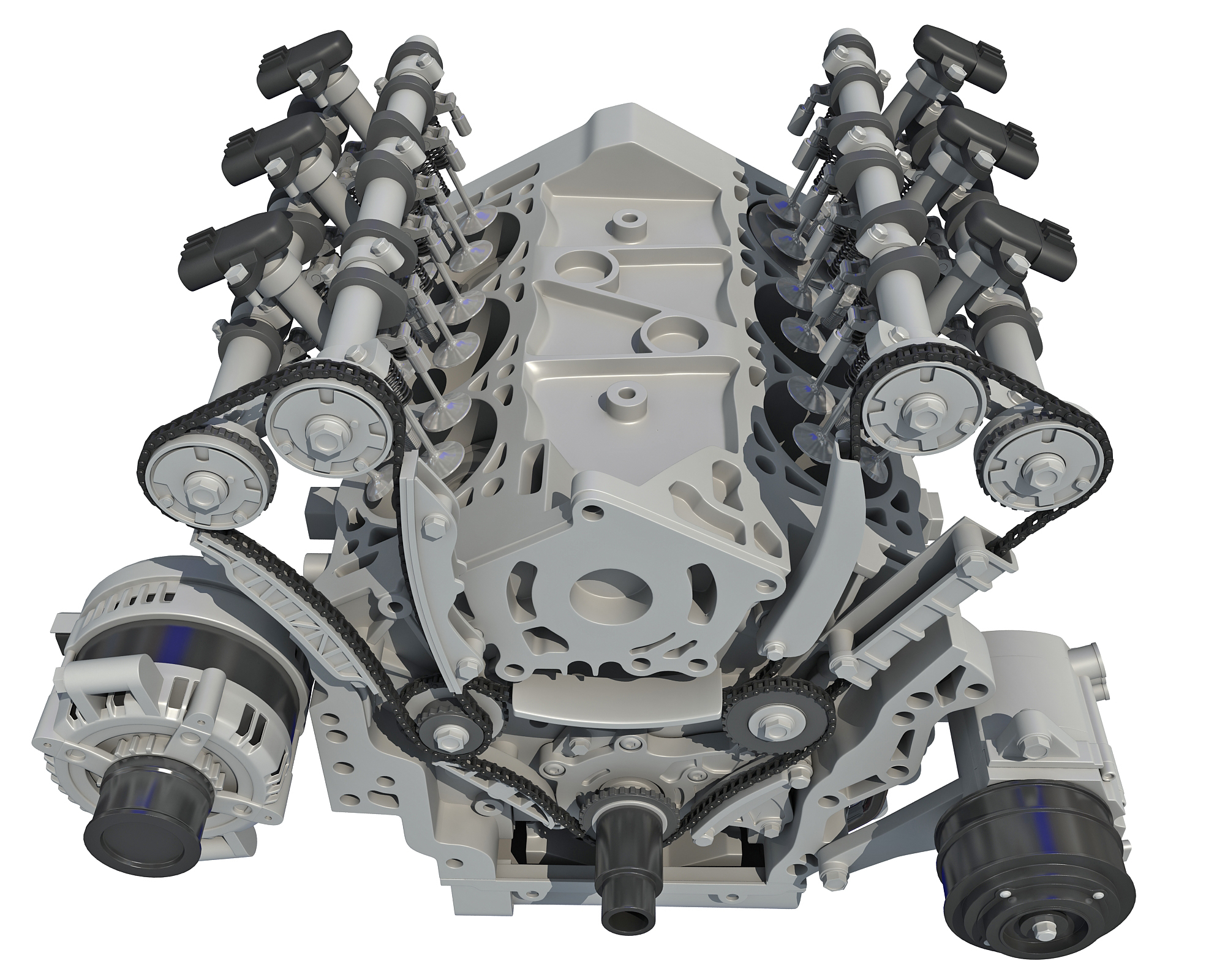 V6 engine cutaway 3D model - TurboSquid 1414605