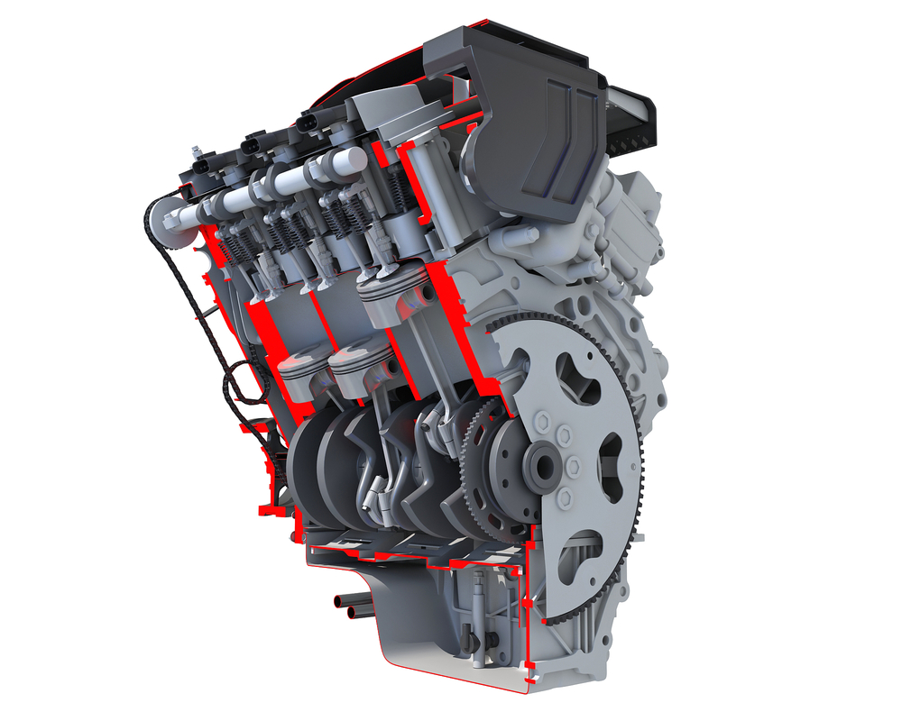 V6 engine cutaway 3D model - TurboSquid 1414605