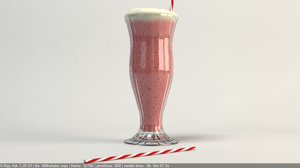 Strawberry milkshake 3D model - TurboSquid 1414674