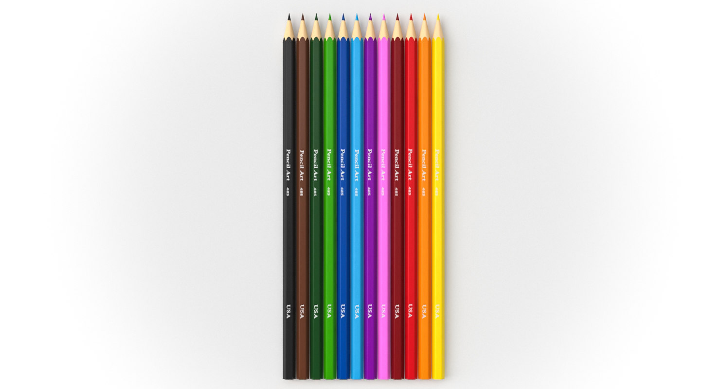 3D colored pencils model - TurboSquid 1414897