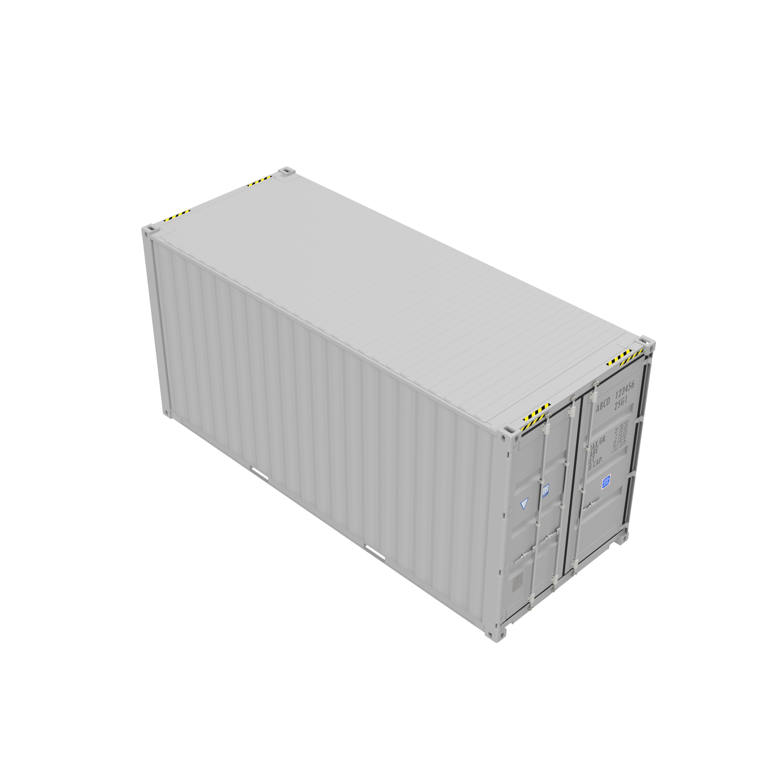 modelo 3d 25G1 Alto Cubo ISO Contenedor Gris - TurboSquid 1415398