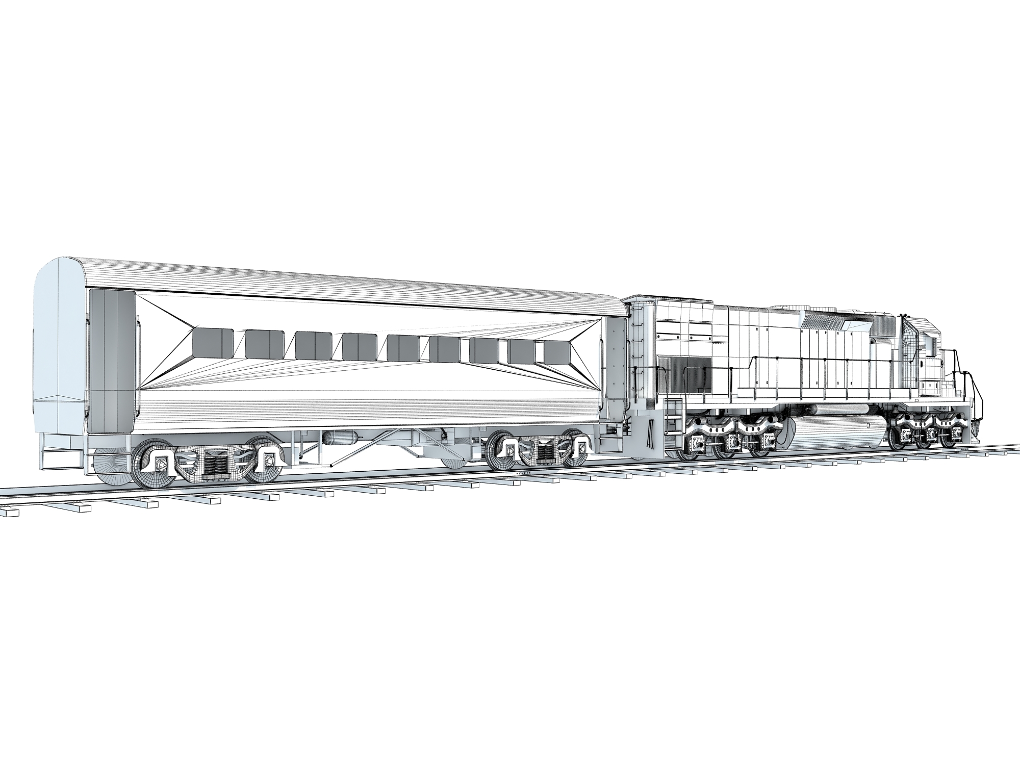 3ds max train wagon