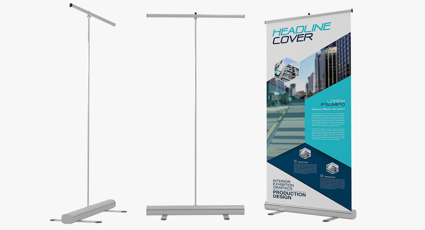 Standee exhibition 3D model - TurboSquid 1415132