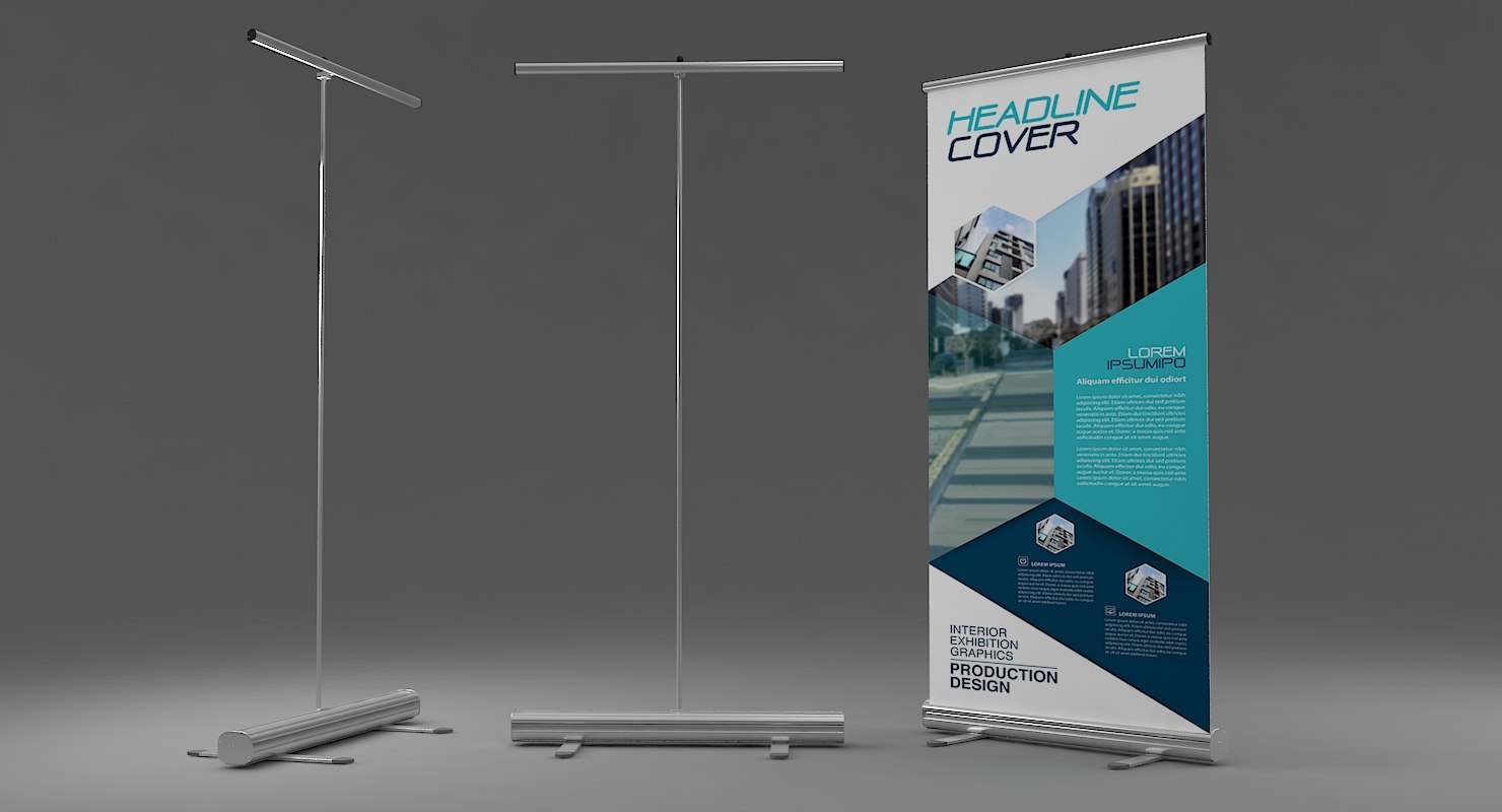 Standee exhibition 3D model - TurboSquid 1415132