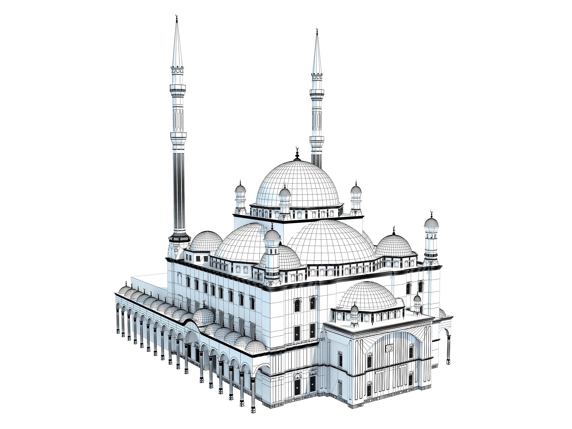 3d model mohamed ali mosque