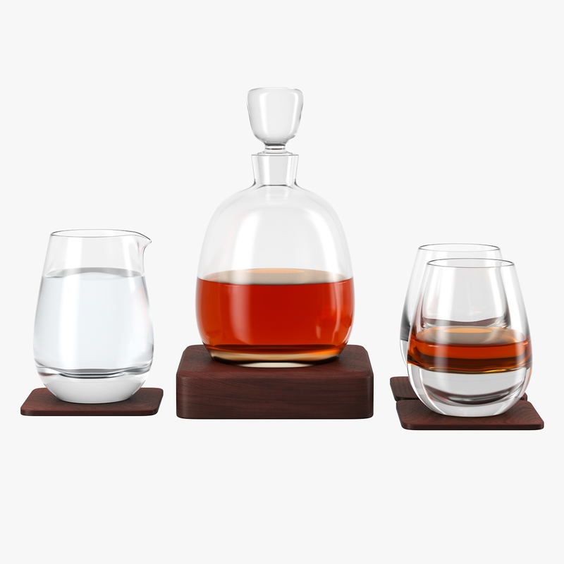 3D whisky set decanter model - TurboSquid 1414641