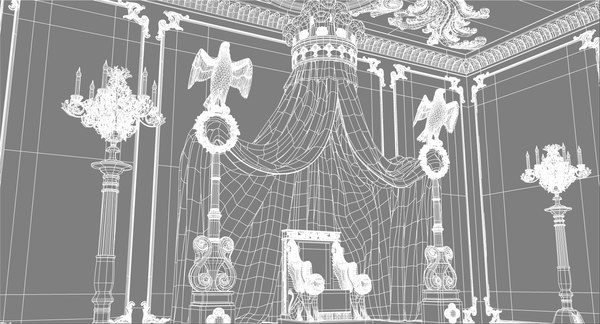 3D throne room x1 interior - TurboSquid 1415283