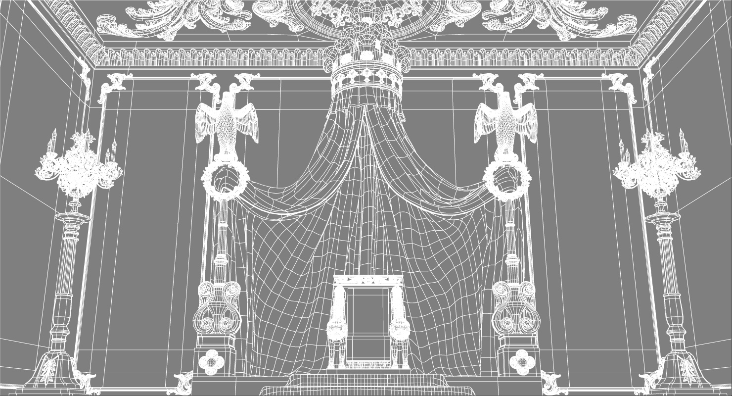 3D throne room x1 interior - TurboSquid 1415283