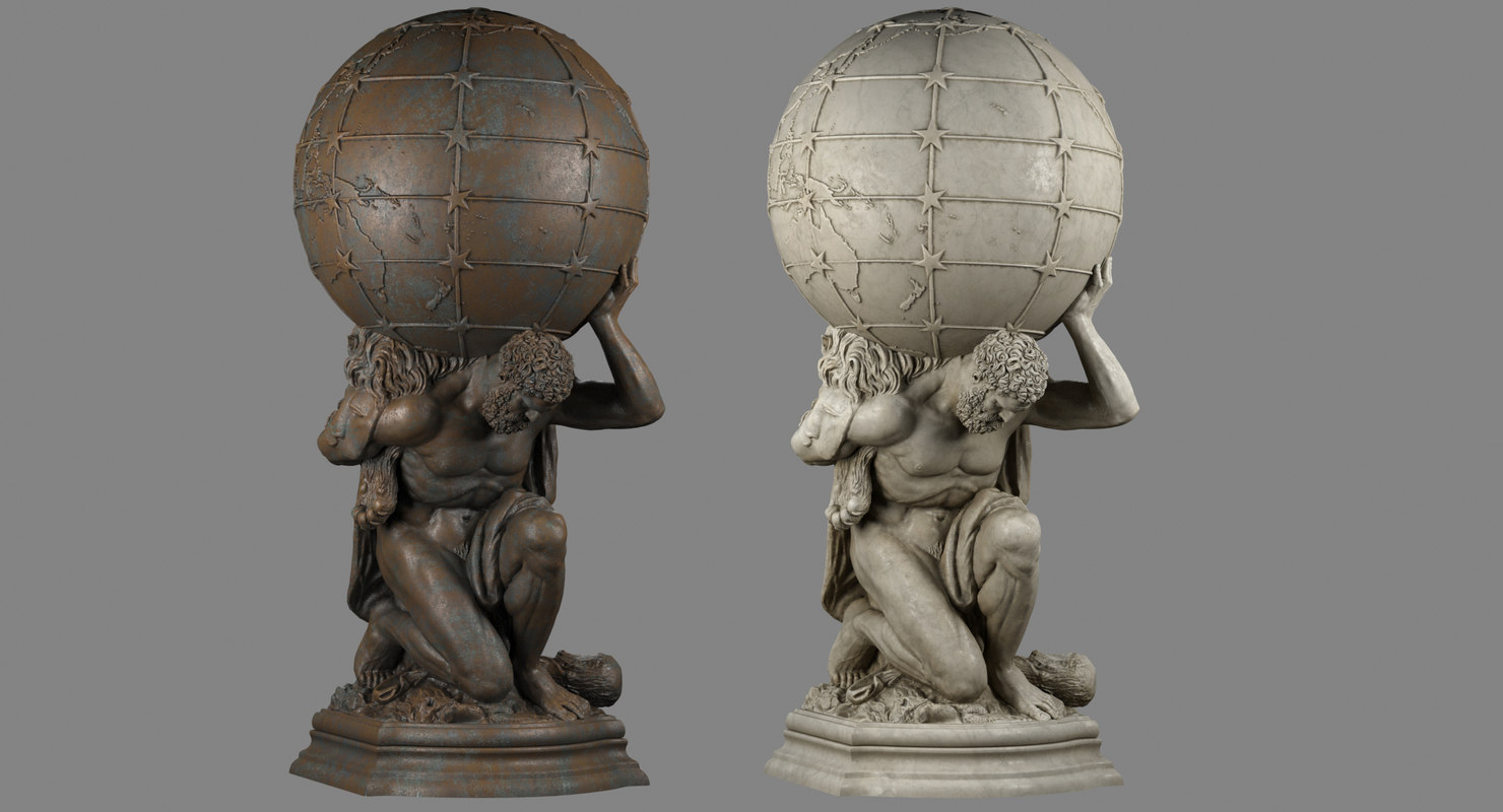 Atlas sculpture bronze 3D model - TurboSquid 1415327