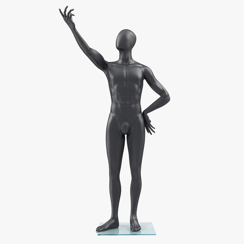 Male dark grey mannequin 3D model - TurboSquid 1415754