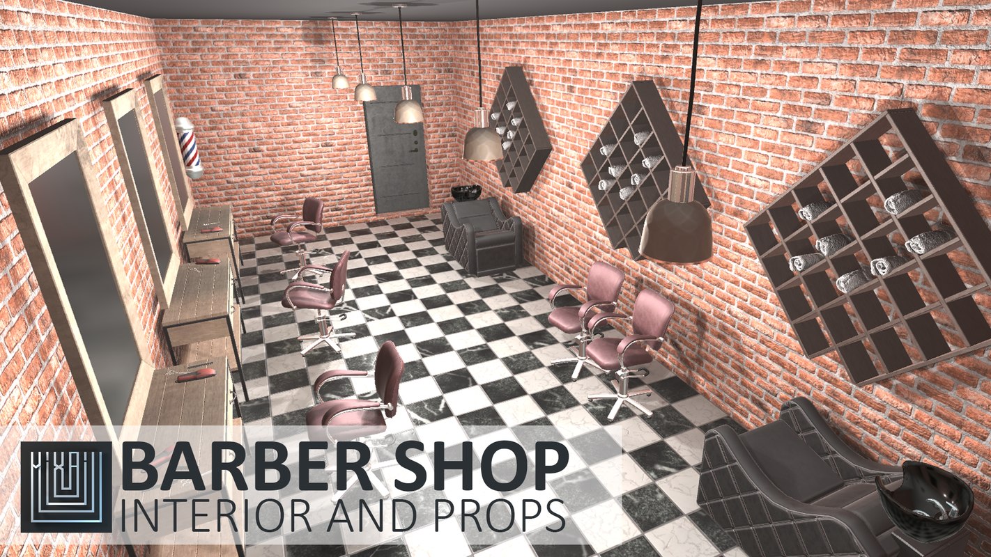 Vr barber shop - 3D model - TurboSquid 1415580