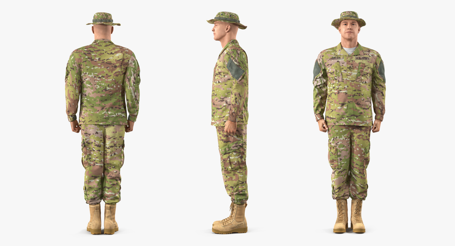 3D soldier acu camo standing model - TurboSquid 1415716