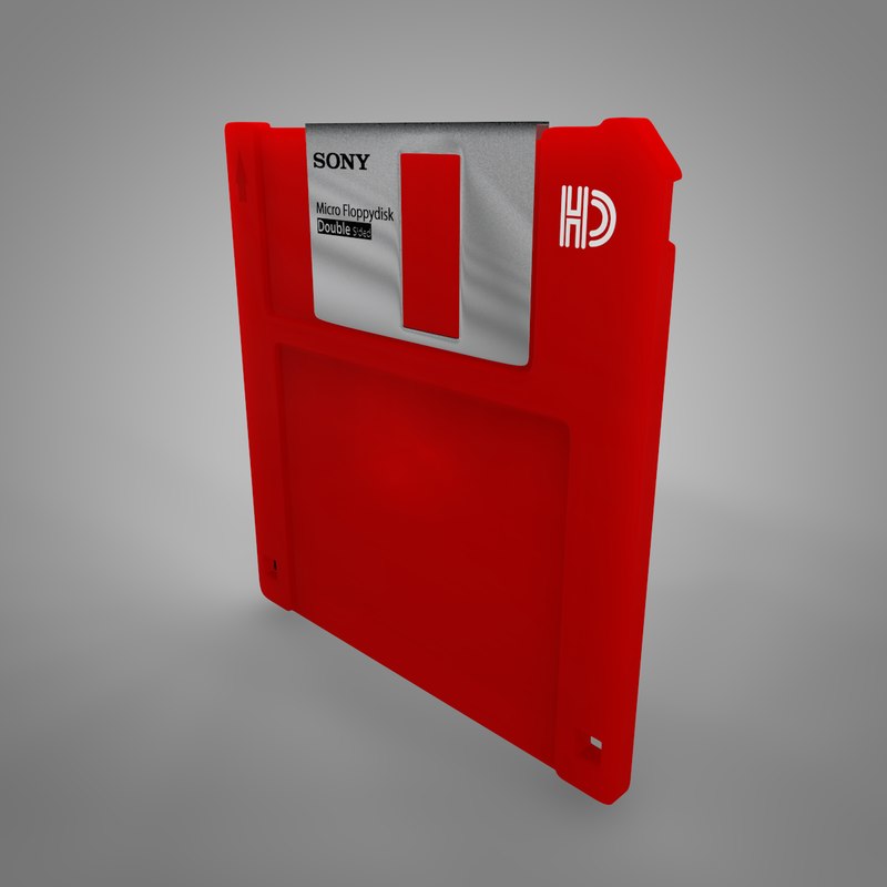 3D sony floppy disk red - TurboSquid 1415672