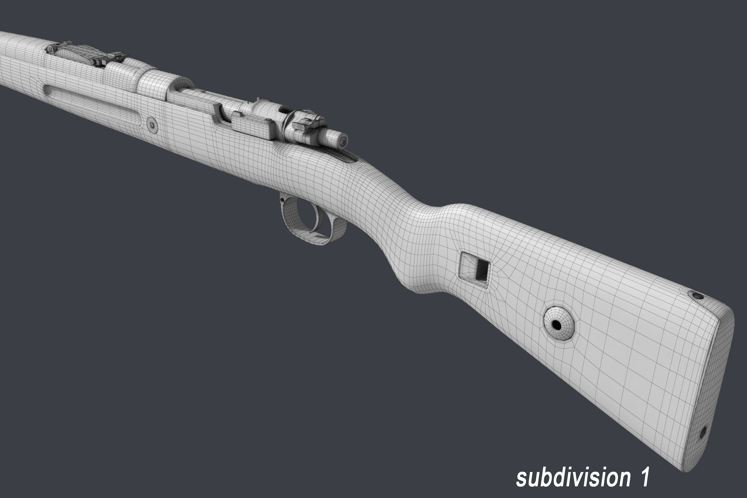 3D mauser carbine 98a model - TurboSquid 1415822